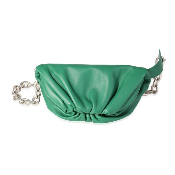 Bottega Veneta | Bags | Bottega Veneta Green Nappa Belt Chain Pouch ...